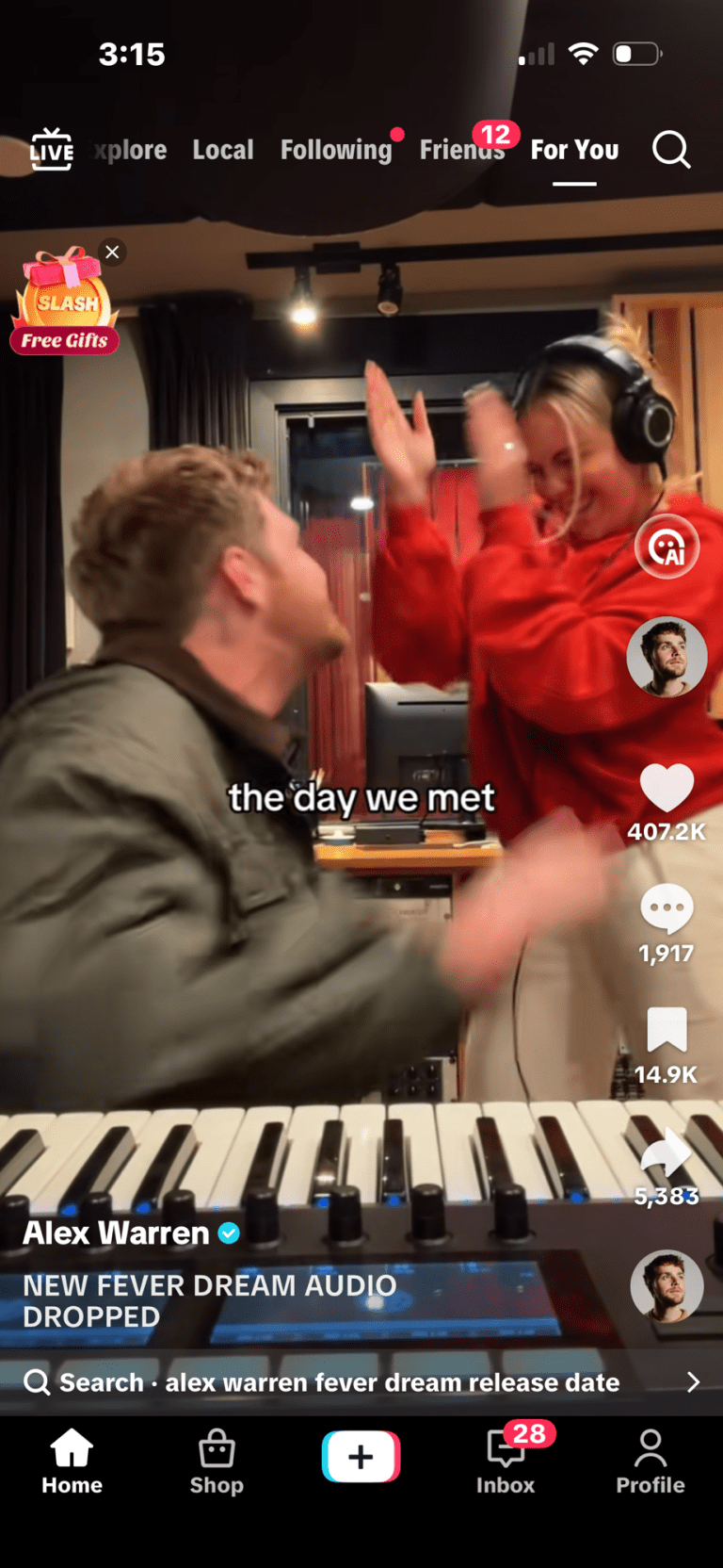 This is too cute not to share but Alex Warren singing his new song ...